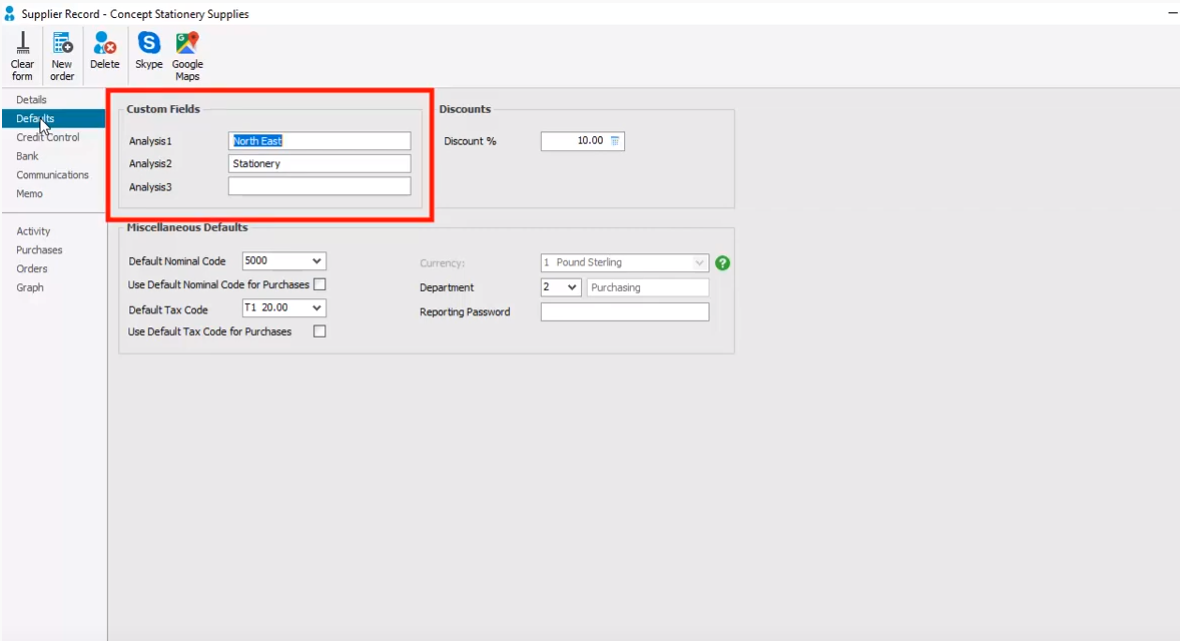 Sage 50: How do I enter custom fields for customers/suppliers in Sage ...